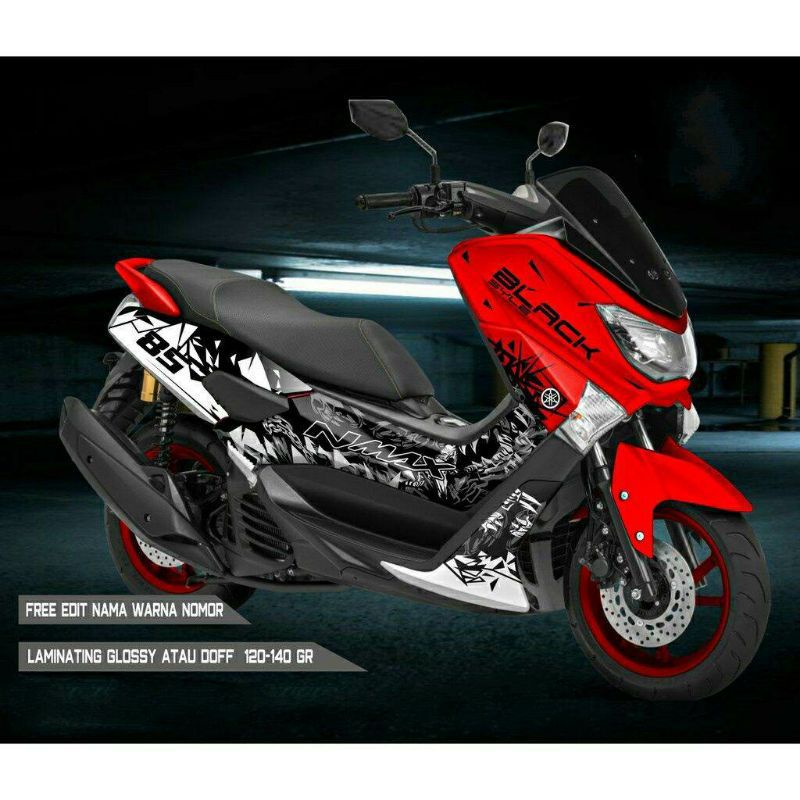Jual Decal stiker Nmax Old Merah Black Sheep fullbody | Shopee Indonesia