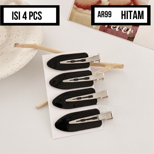 Jual Jepit Poni Rambut Mini Seamless Clip Hairclip Kecil Isi 4 MCO AR99 ...