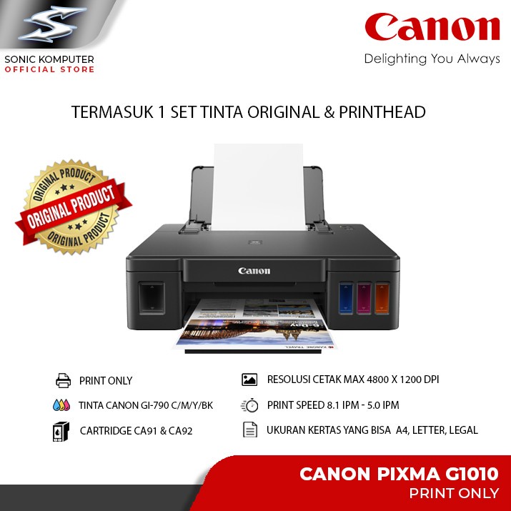 Jual Printer Inkjet Canon Pixma G1010 / G 1010 Ink Tank Print Only ...