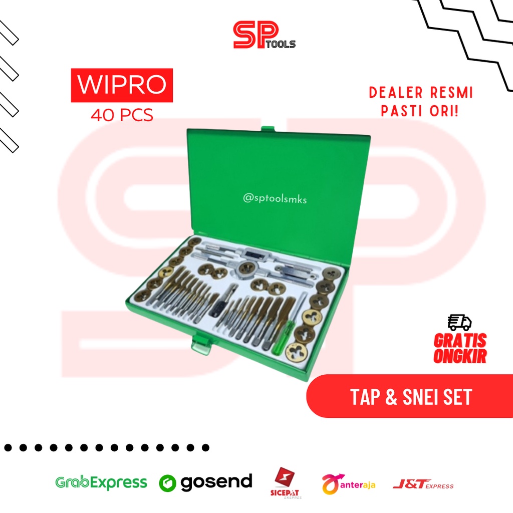 Jual HAND TAP SNEI / SNAI ULIR / ALAT BUAT JALUR DRAT MUR SET 40PCS ...