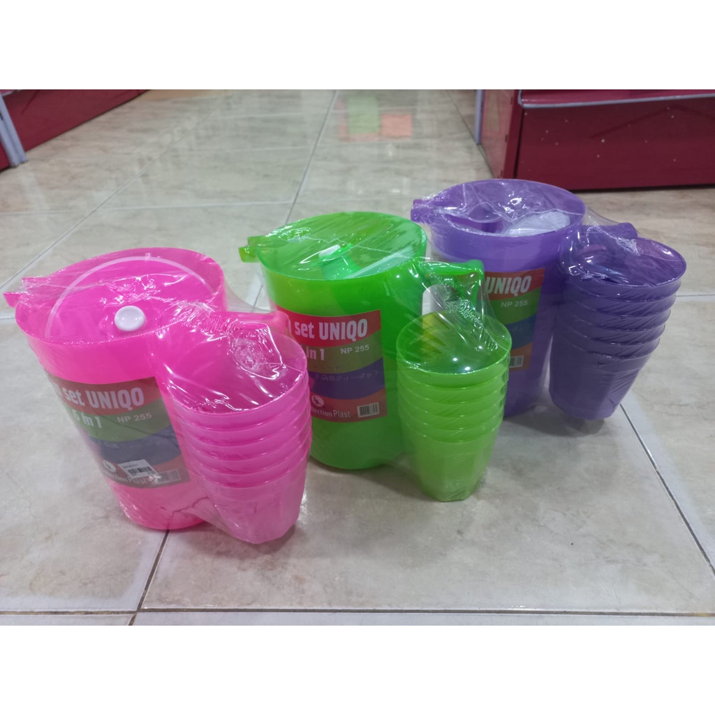 Jual Eskan Set Uniqo NP | Eskan Teko Air + Gelas | Shopee Indonesia