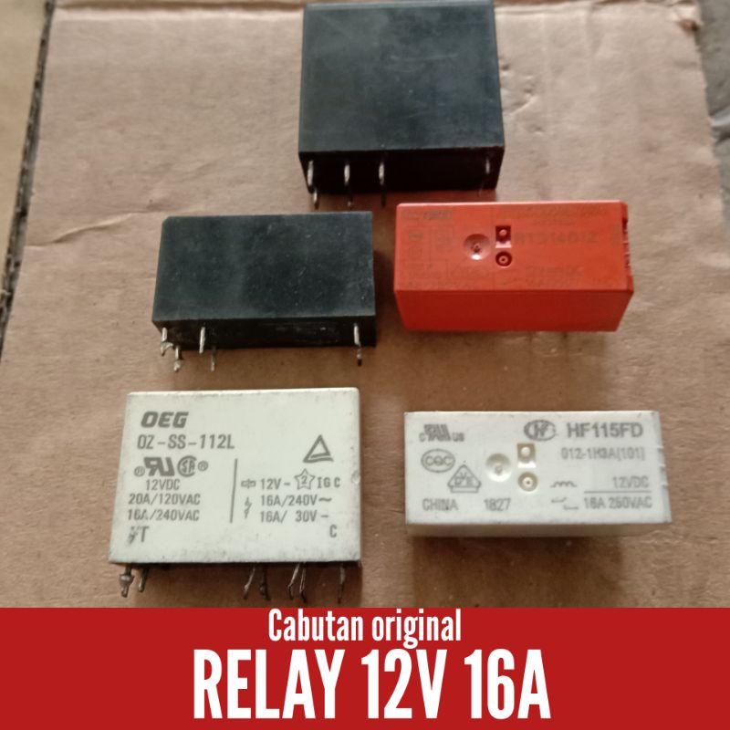 Jual RELAY 12V 16A ORANGE KAKI 6/8 | Shopee Indonesia