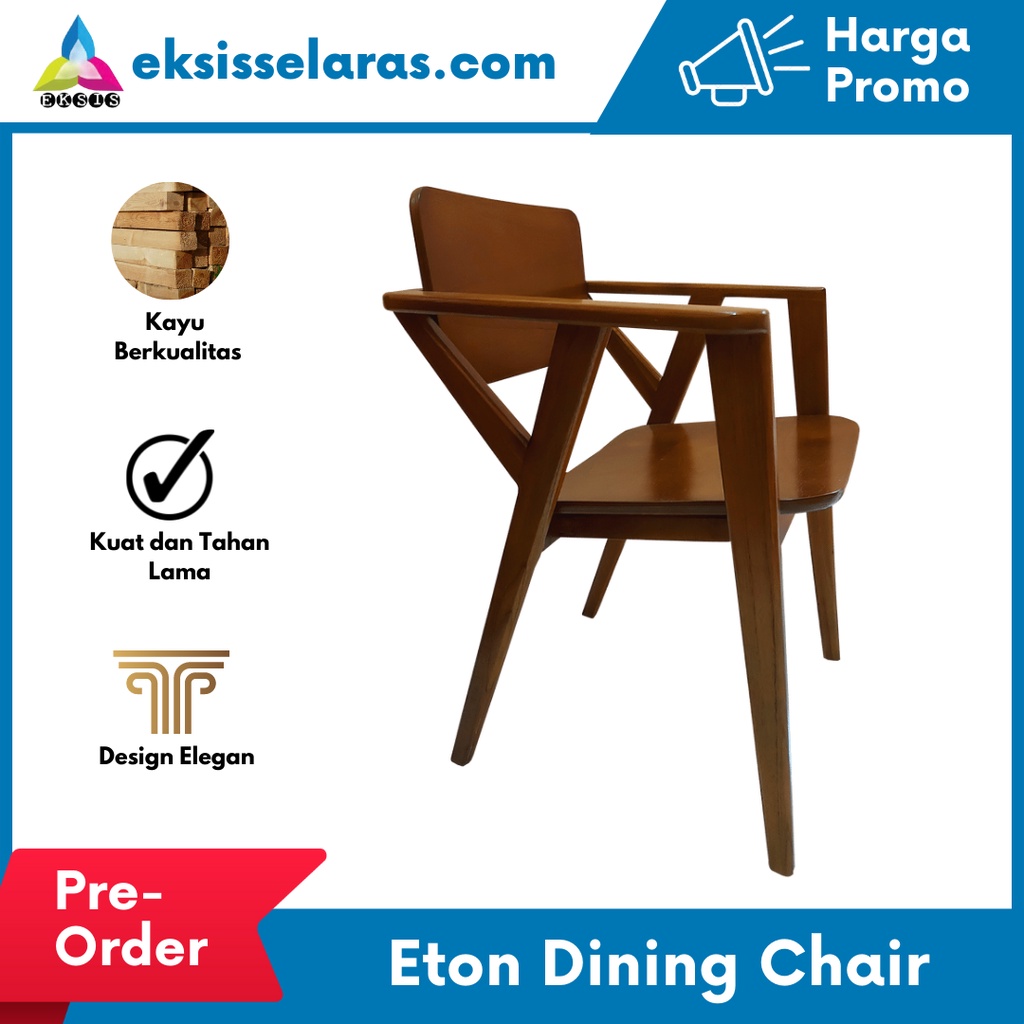 Jual EKSIS Eton Dining Chair / Kursi Makan / Kursi Kayu Elegan | Shopee Indonesia