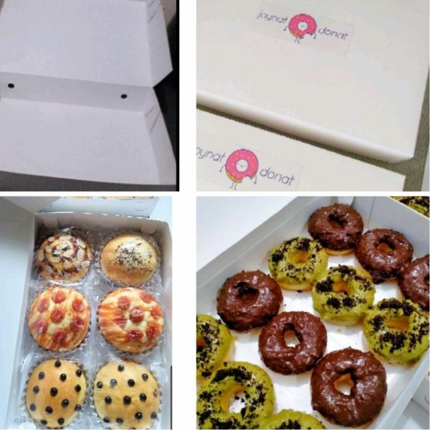 Jual box donat/ box gift polos isi 1/2 lusin donat per pack isi 35 box ...