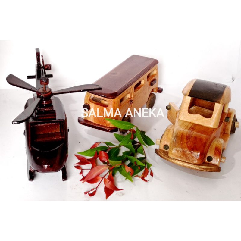 Jual PAKET UK BESAR ISI 3 MINIATUR KAYU DIECAST SEPEDA MOTOR HARLEY ...