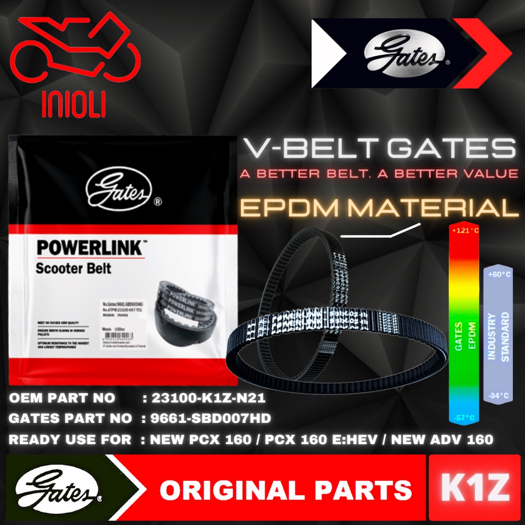 Jual VAN BELT GATES V BELT V-BELT VBELT GATES POWERLINK HONDA PCX 160 ...