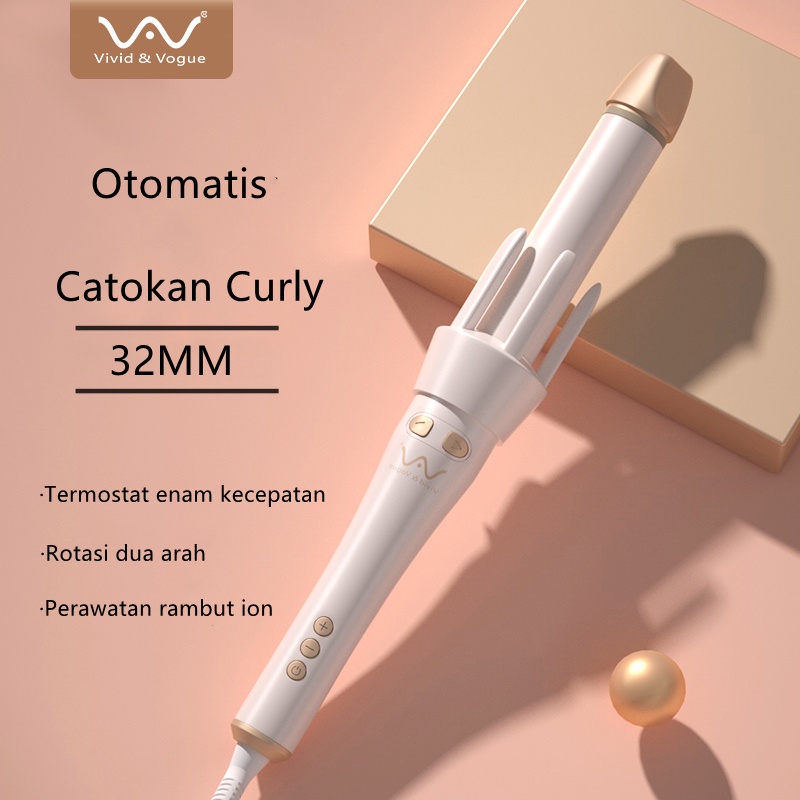 Jual VIVID VOGUE Curly Rambut 32mm Catokan Curly Otomatis Alat Rambut Magic Curler | Shopee ...