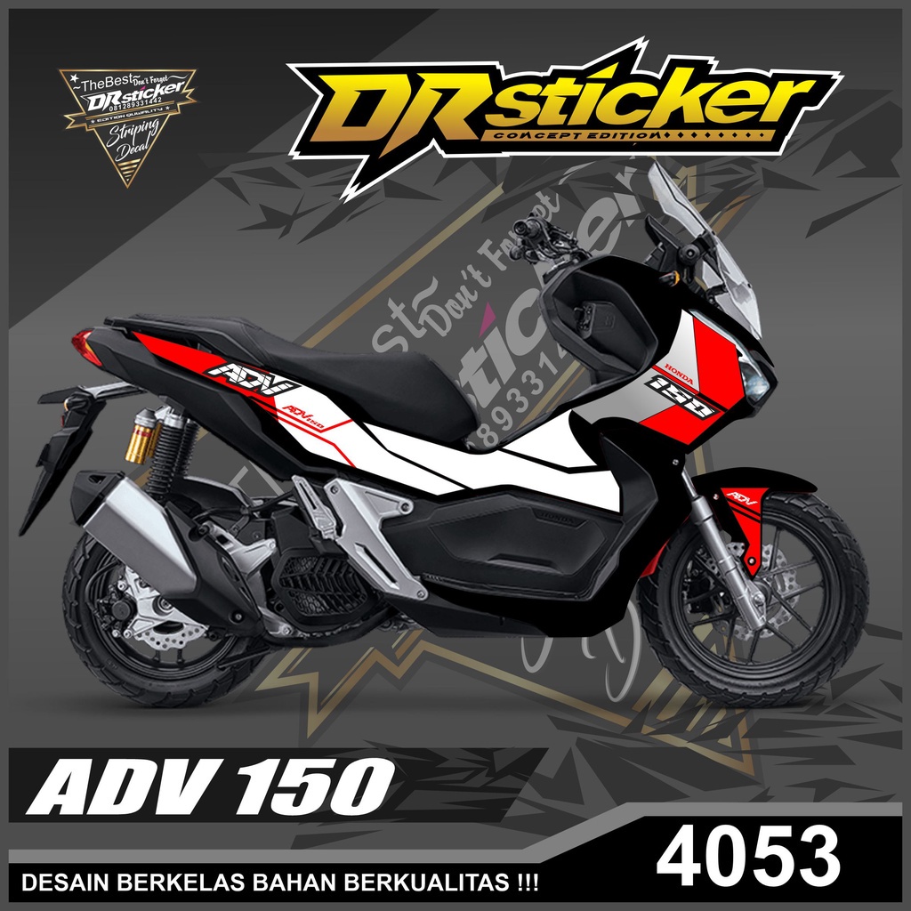Jual 4053 Striping Motor ADV 150 Semifull, Stiker Semifull Motor ADV ...