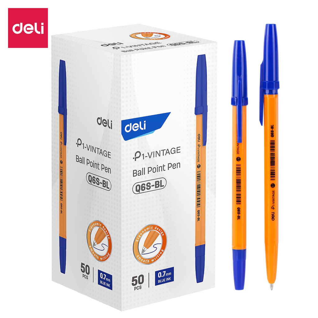 Jual Deli Ballpoint Pen / Pulpen Bolpoin 0.7mm Penulisan Halus Tinta ...