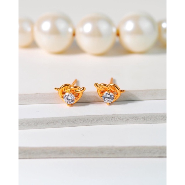 Jual Giwang Emas Tusuk Solitaire Ikatan Cinta ( TU ) - Toko Emas Gadjah ...