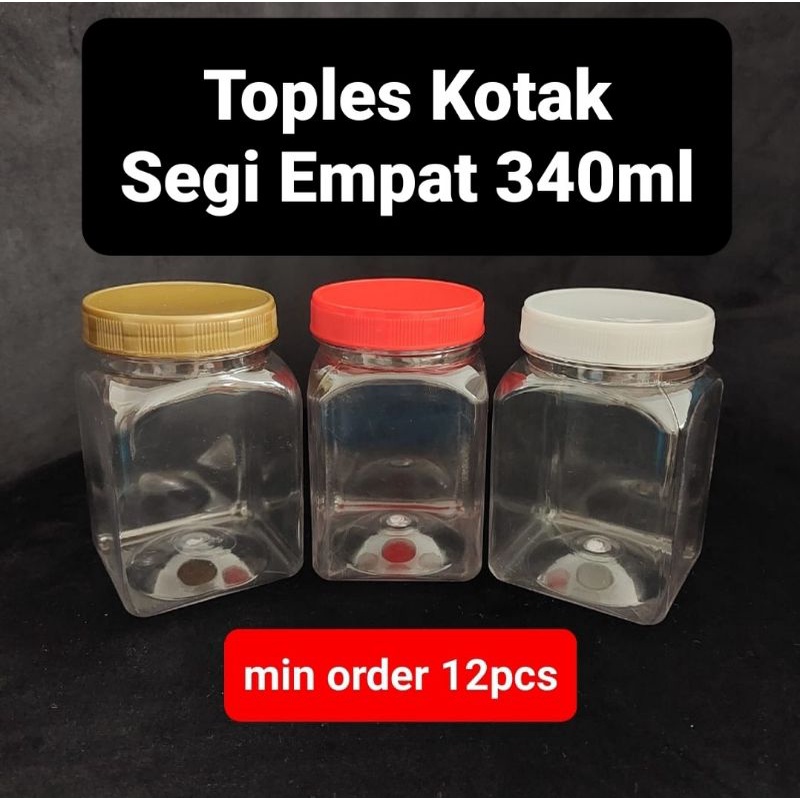 Jual Toples Kotak 340ml Toples kotak PET | Shopee Indonesia