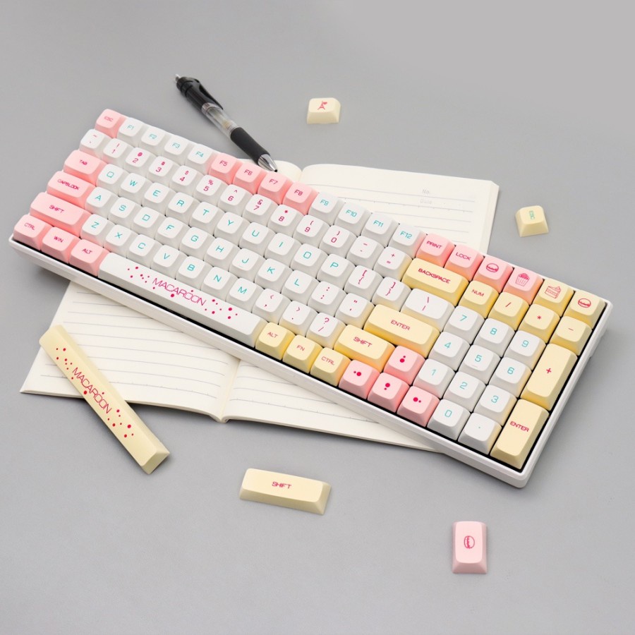 Jual Keycaps XDA Macaroon pbt 127 keys macaron keycap set | Shopee ...