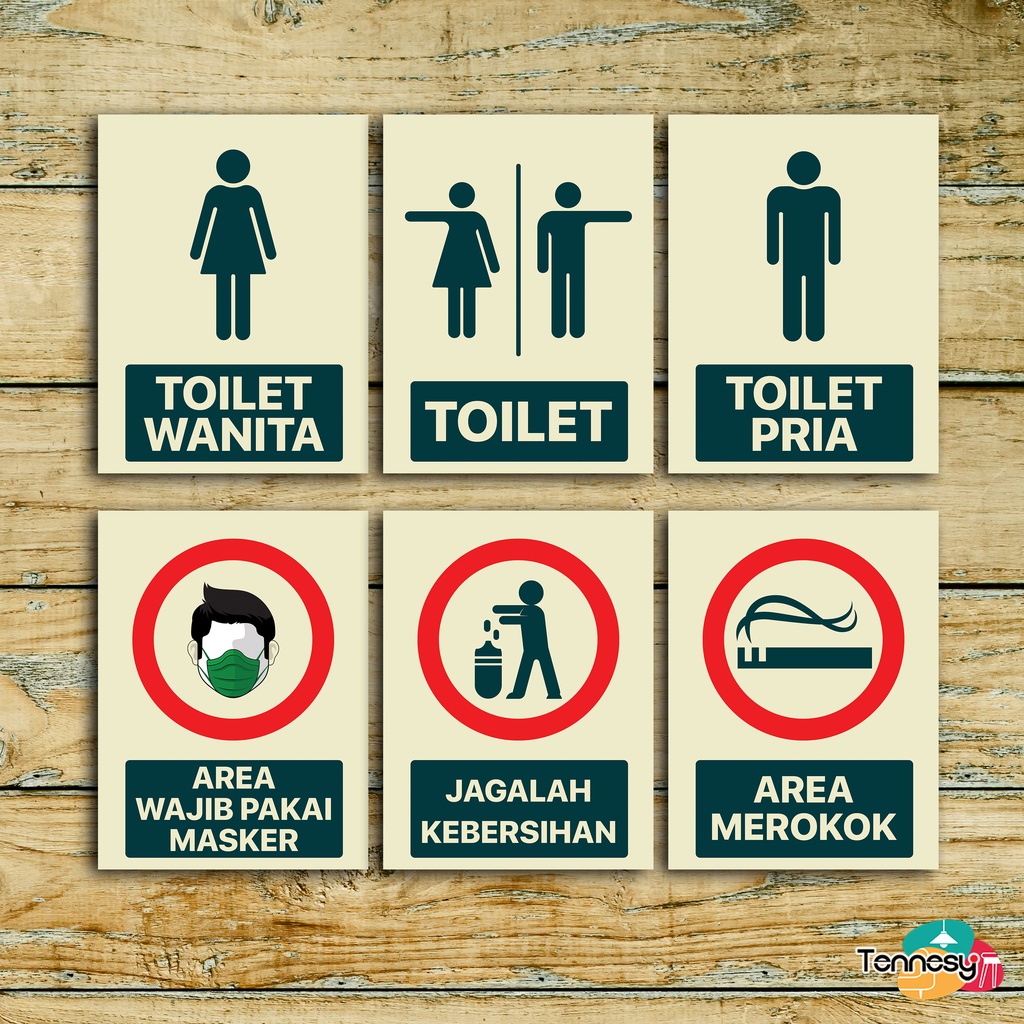 Jual TENNESY Sign Peringatan Pemberitahuan Plakat Sign Kantor 15x20CM ...