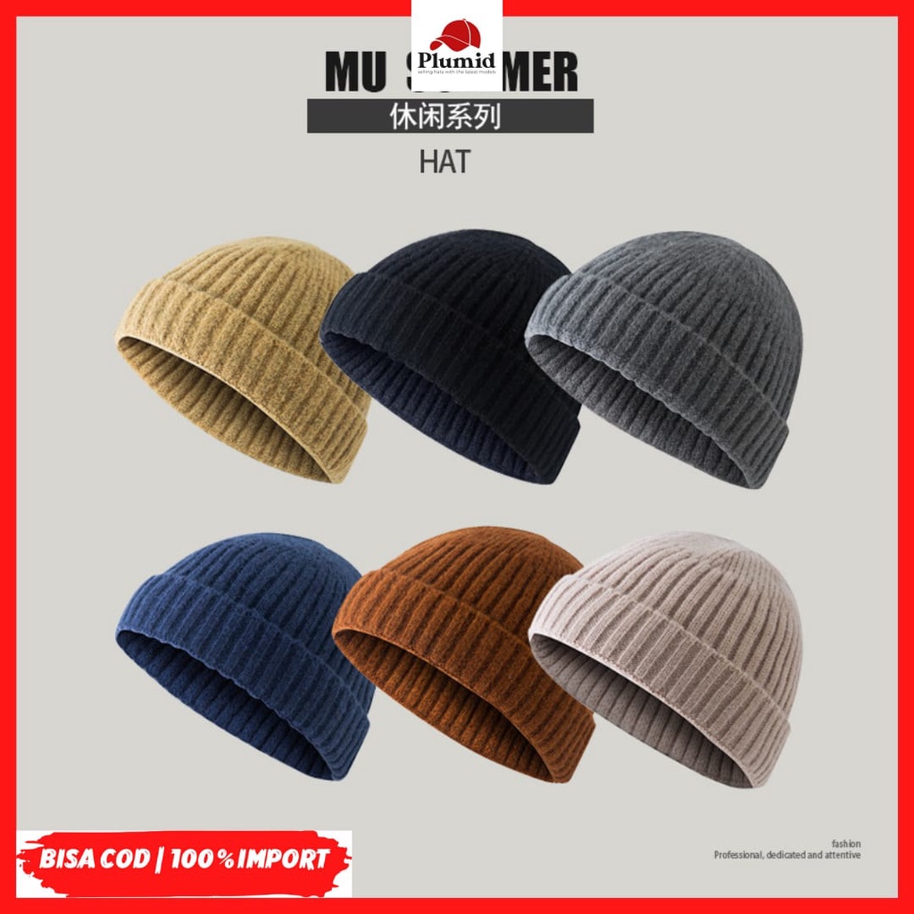 Jual PLUMID - topi kupluk rajut kupluk knitted 116 | Shopee Indonesia
