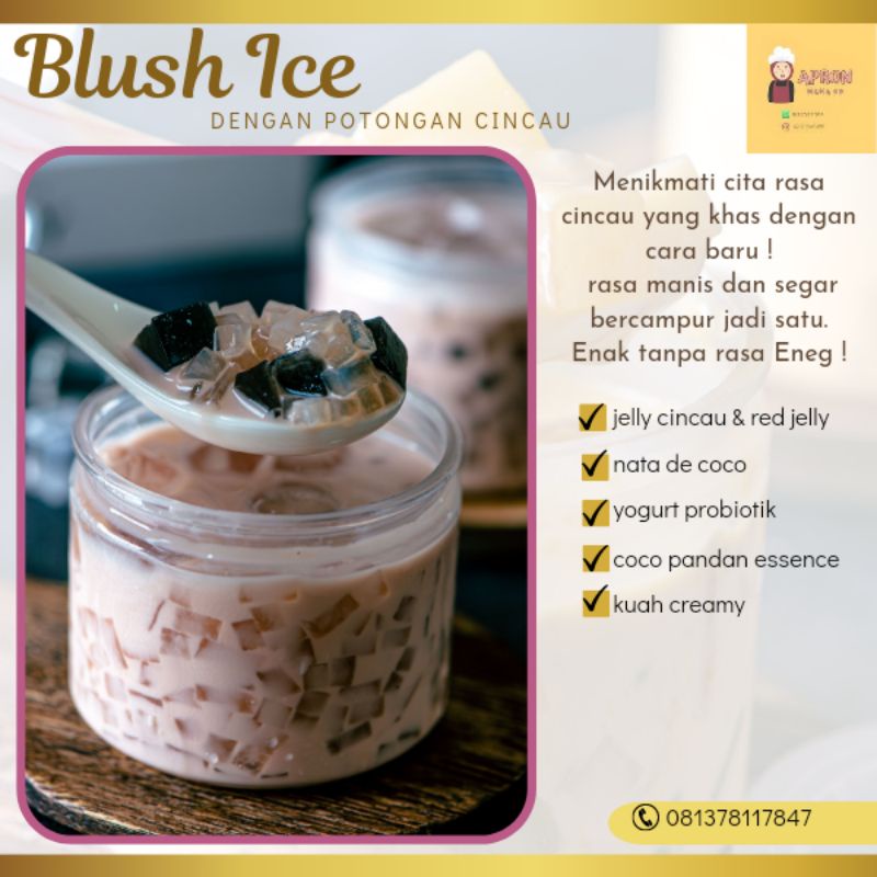 Jual blush ice dessert drink cincau dengan kuah susu spesial | Shopee ...