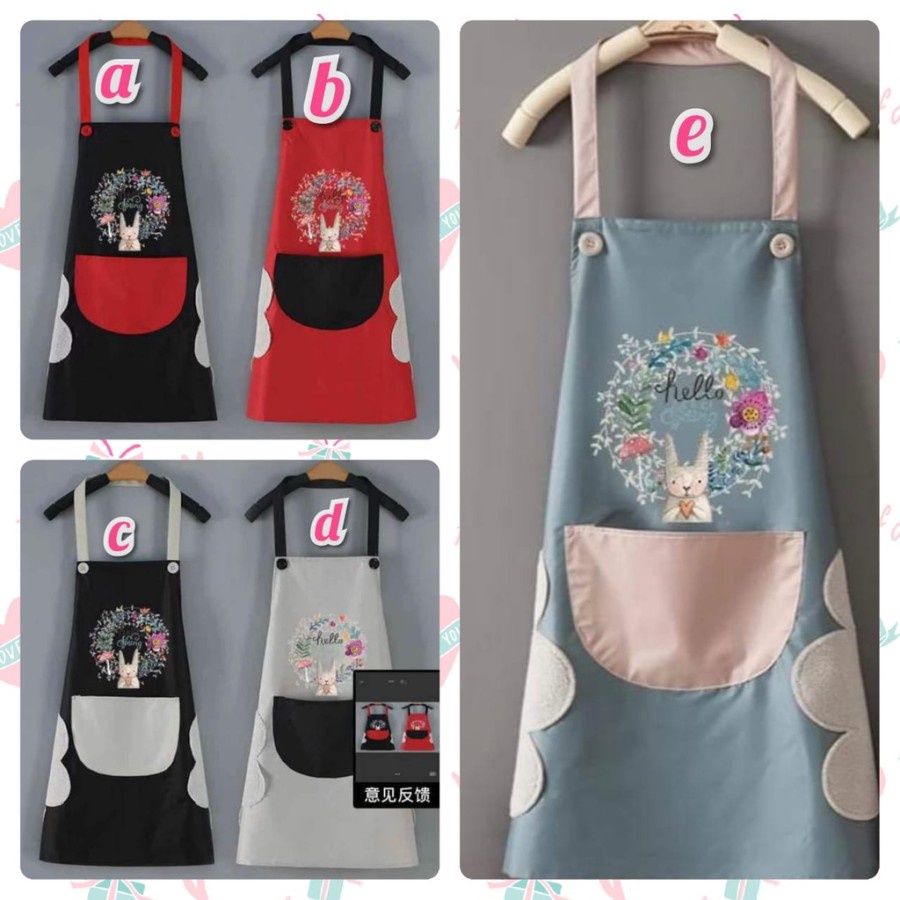 Jual [ MOTIF RUSA / KELINCI ] Celemek Masak Dapur Oxford Cloth Apron ...
