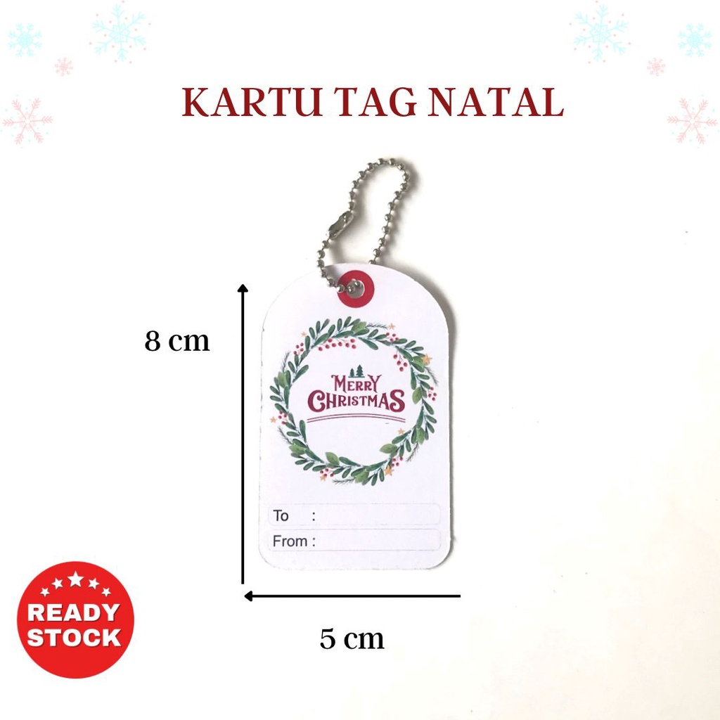 Jual Kartu tag natal xmas Christmas ranting termasuk rantai bisa satuan ...