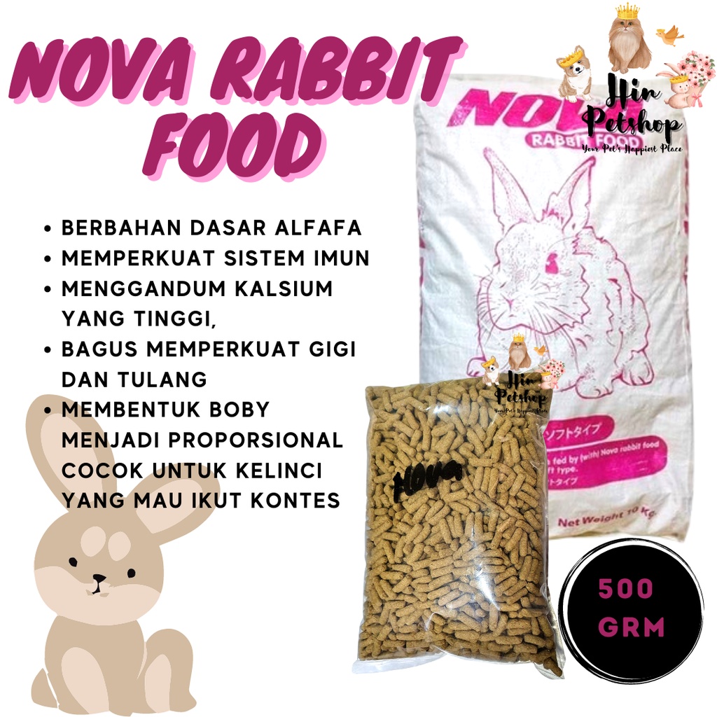 Jual NOVA RABBIT FOOD 500g repack | Shopee Indonesia