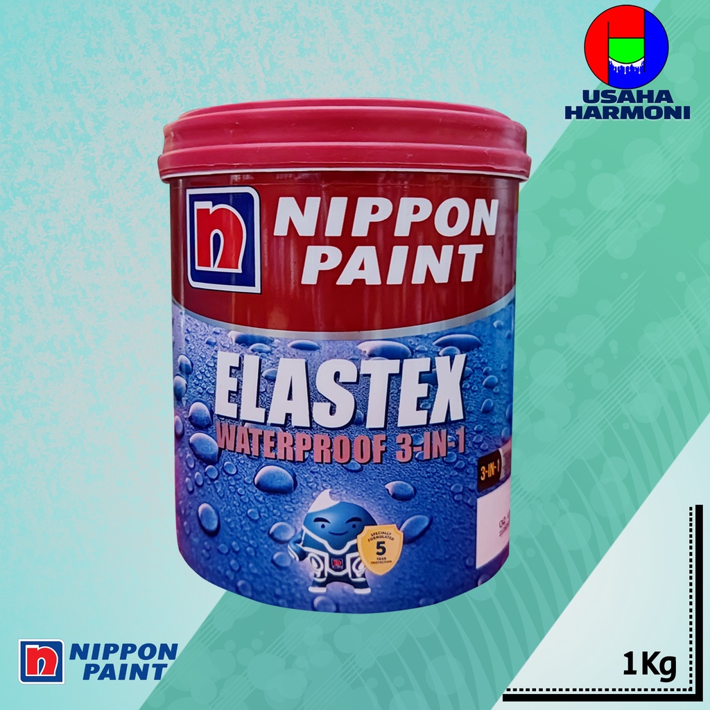 Jual Cat Tembok Nippon Elastex Waterproof 3 IN 1 | Ukuran : 1 L ...
