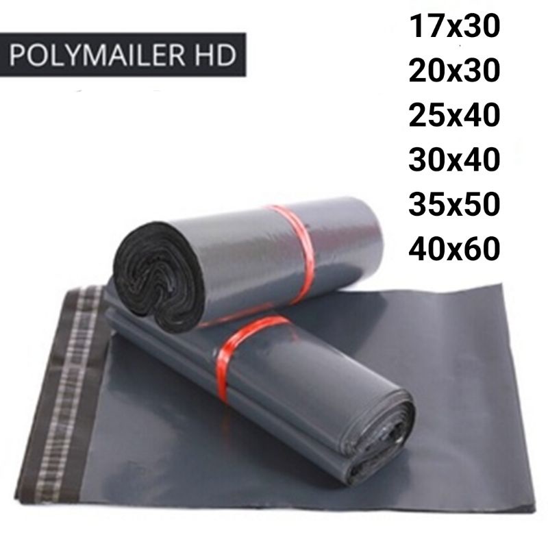 Jual polymailer plastik packing hitam ada lem 30x40 35x50 40x60 ...