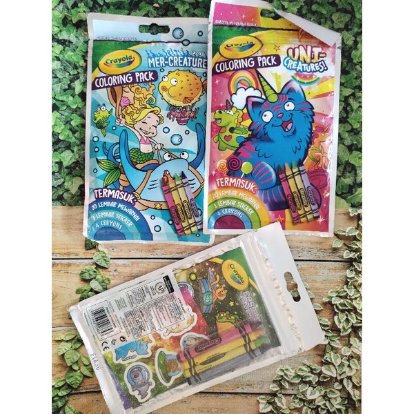 Jual Crayola set paket coloring pack crayon dan lembar mewarnai ...