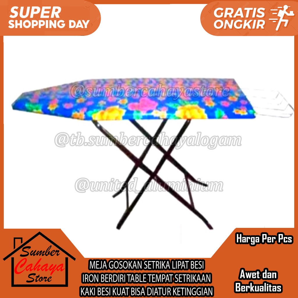Jual MEJA GOSOKAN SETRIKA BESI LIPAT LIPET IRON BERDIRI TABLE TEMPAT ...