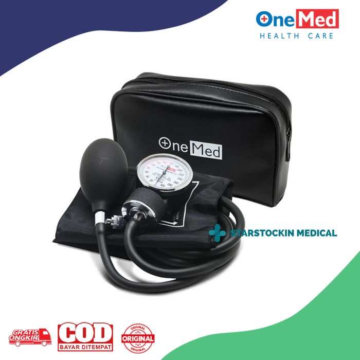 Jual Tensimeter Manual Onemed Tensi Aneroid 200 Jam Kompas Hitam ...