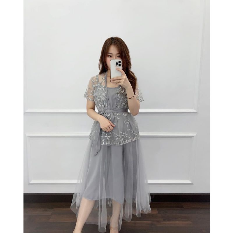 Jual Dress Remaja Brukat Pesta Trendy Fashion Pakaian Natal Terbaru ...