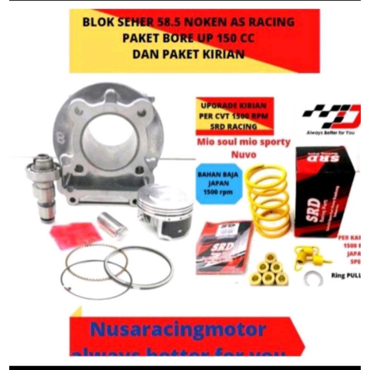 Jual (Bonus handle karbon mio 1 set) PAKET BORE UP MIO SPORTY, MIO SOUL ...