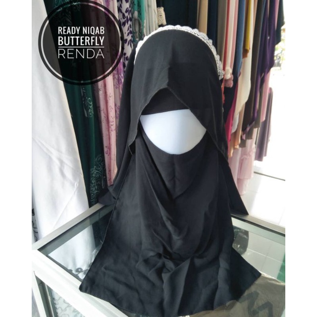 Jual cadar niqab butterfly renda | Shopee Indonesia