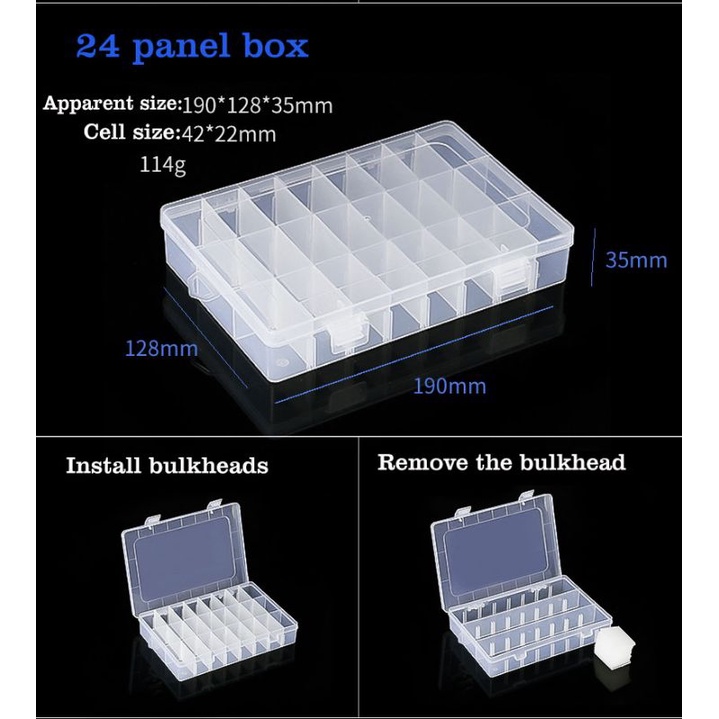 Jual KOTAK PENYIMPANAN MANIK-MANIK 24 SEKAT / PLASTIC STORAGE ...
