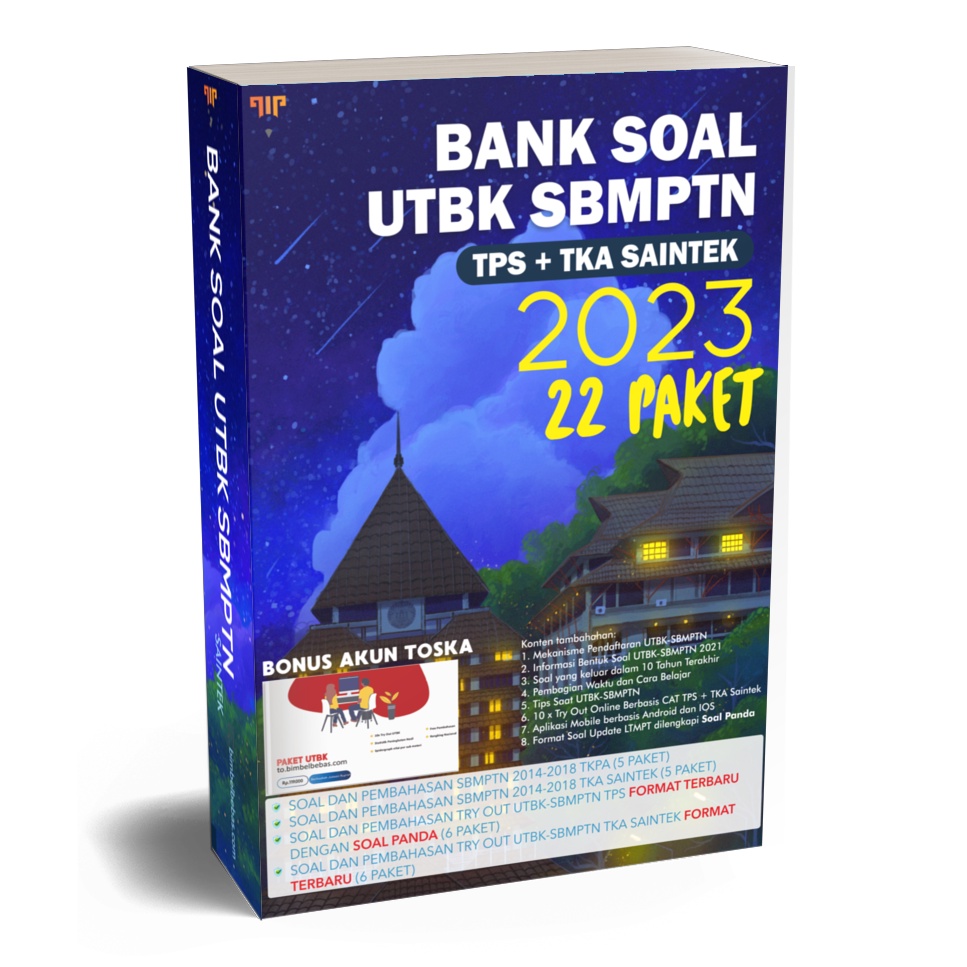 Jual Bebas Buku Bank Soal UTBK TPS dan TKA Saintek 2023 dilengkapi Pembahasan Lengkap dan Try ...