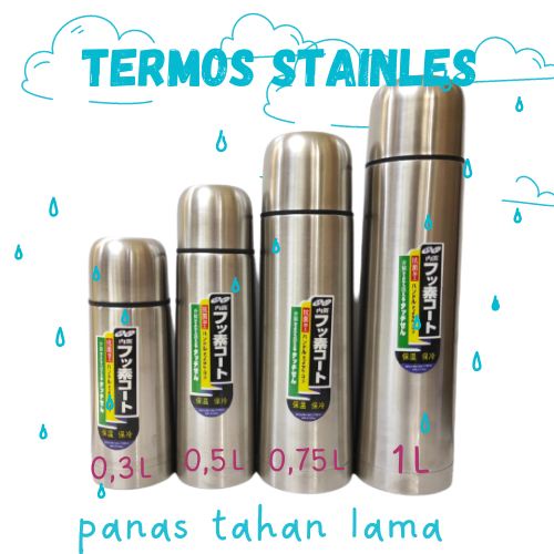 Jual TERMOS TREMOS STAINLESS STEEL 350 500 750 1000 ML FREE TAS TERMOS ...