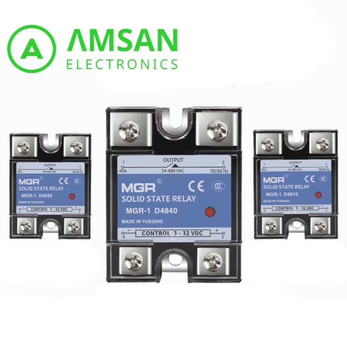 Jual MGR SSR DC to AC 10A 20A 40A Solid State Relay 3-32VDC to 24 ...