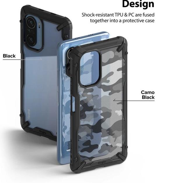 Jual Case Xiaomi POCO F3 RINGKE Fusion X Anti Crack Casing - CAMO black ...
