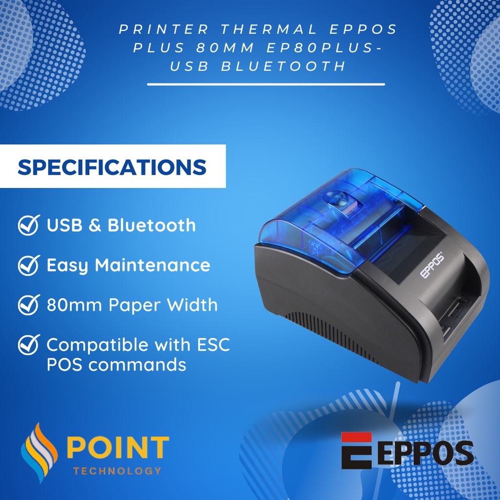 Jual Printer resi Thermal EPPOS PLUS 80mm EP80PLUS- USB BLUETOOTH | Shopee Indonesia