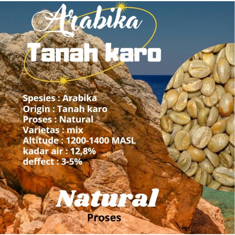 Jual green Bean / biji kopi Arabika tanah Karo natural proses 1kg ...