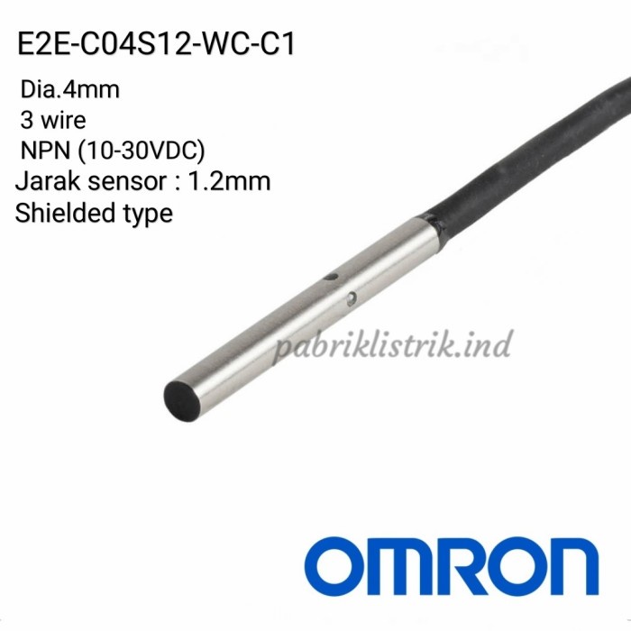 Jual Prox Proximity Sensor Dia 4Mm 4 Mm M4 Type E2E C04S12 Wc C1 Omron Original | Shopee Indonesia