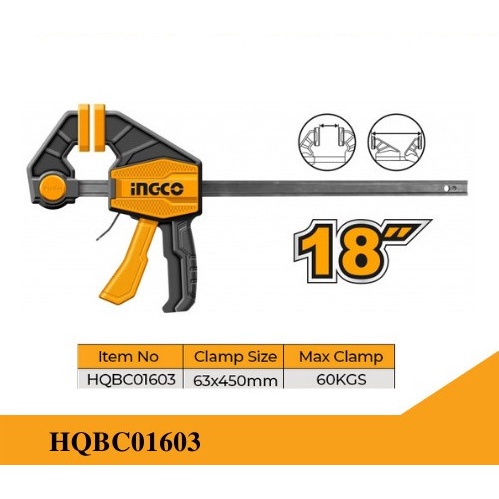 Jual Ingco HQBC01603 Klem F 18 Inch Bar Clamp Catok Kayu Kaca Alat ...