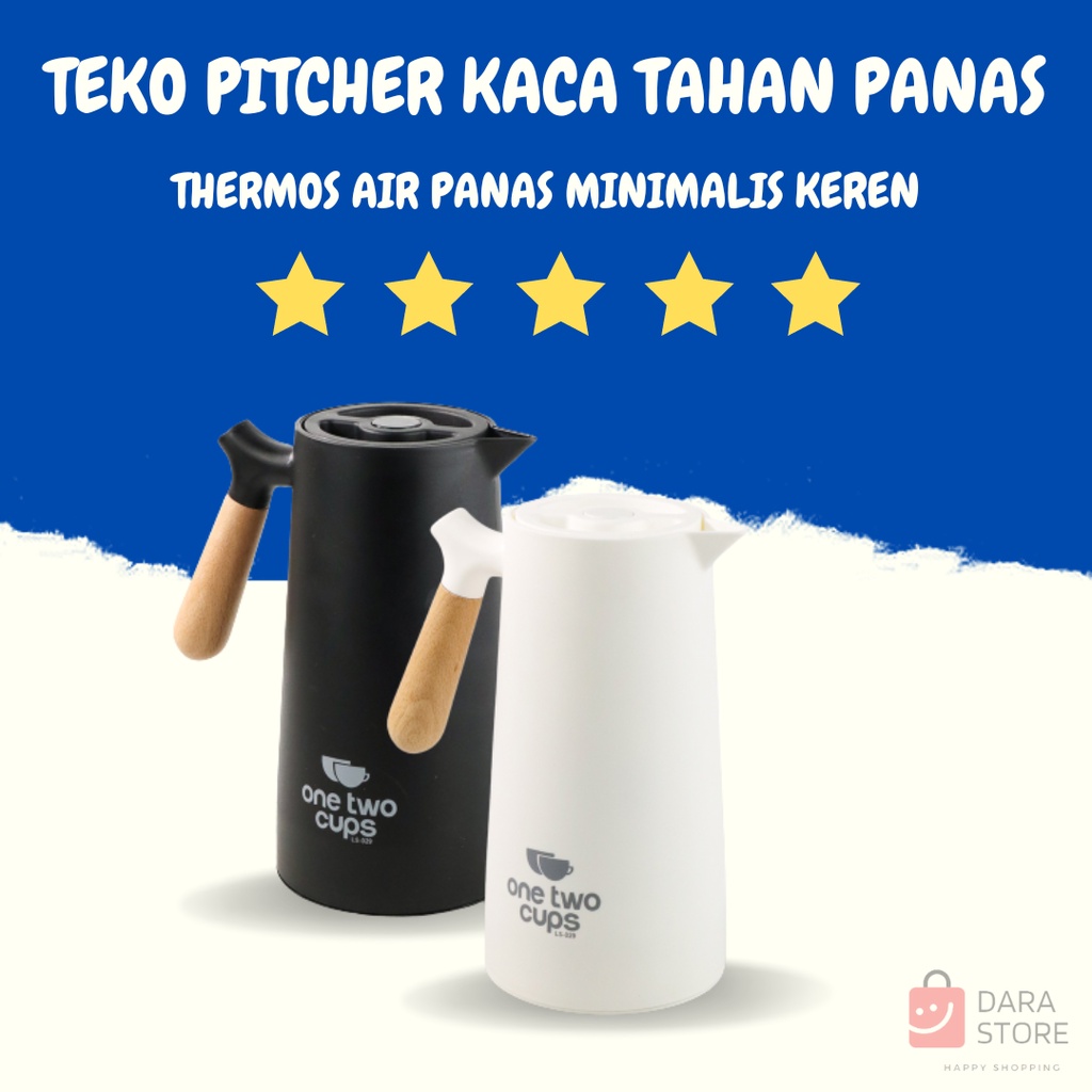 Jual Thermos Teko Pitcher Termos Air Panas Gelas Boroscilate Kopi Teh ...