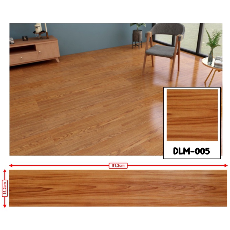 Jual Stiker Lantai Vinyl Wallpaper Dinding Parket Motif Kayu Premium Tebal 2Mm -Wonderdekorasi ...