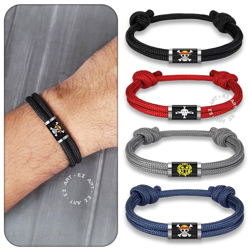 Jual GELANG ANIME SIMBOL LOGO ONE PIECE HEART PIRATES MODEL PARACORD ...