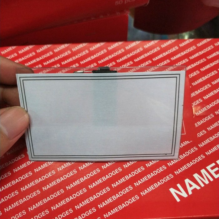 Jual Name Tag Name Badges / Name Tag Peniti ( Isi 50 Pcs ) | Shopee ...