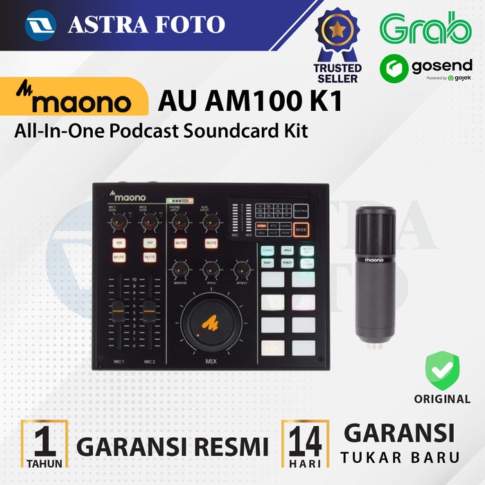 Jual Maono AU AM100 K1 Bundle Microphone Podcast Maonocaster Garansi ...