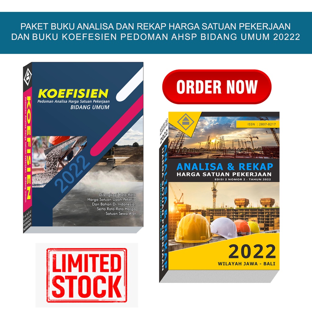 Jual Koefesien Pedoman AHSP Bid Umum 2022 + Analisa dan Rekap 2022 ...