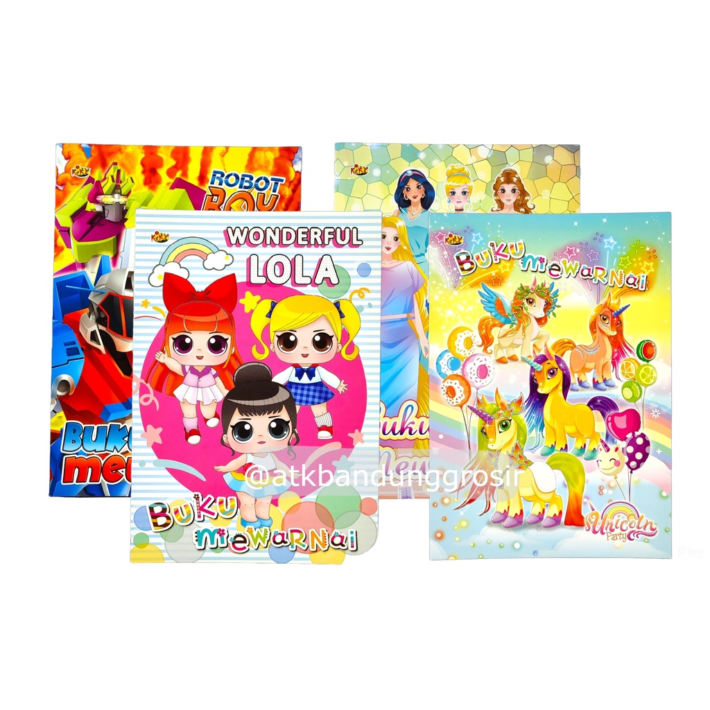 Jual Buku Mewarnai Animation KIKY Magic Coloring Book Besar | Shopee ...