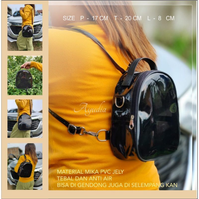 Jual Tas ransel mica pvc transparan/Tas pvc transparan /tas terbaru | Shopee Indonesia
