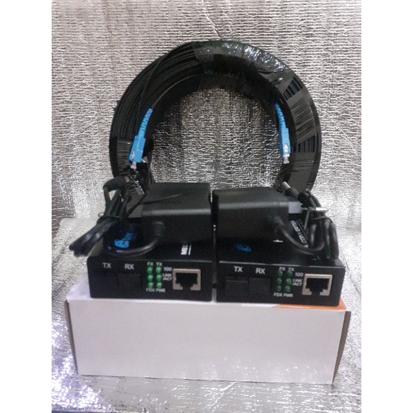 Jual Paket kabel fiber optik dc precon 50M siap pakai dan sepasang ...