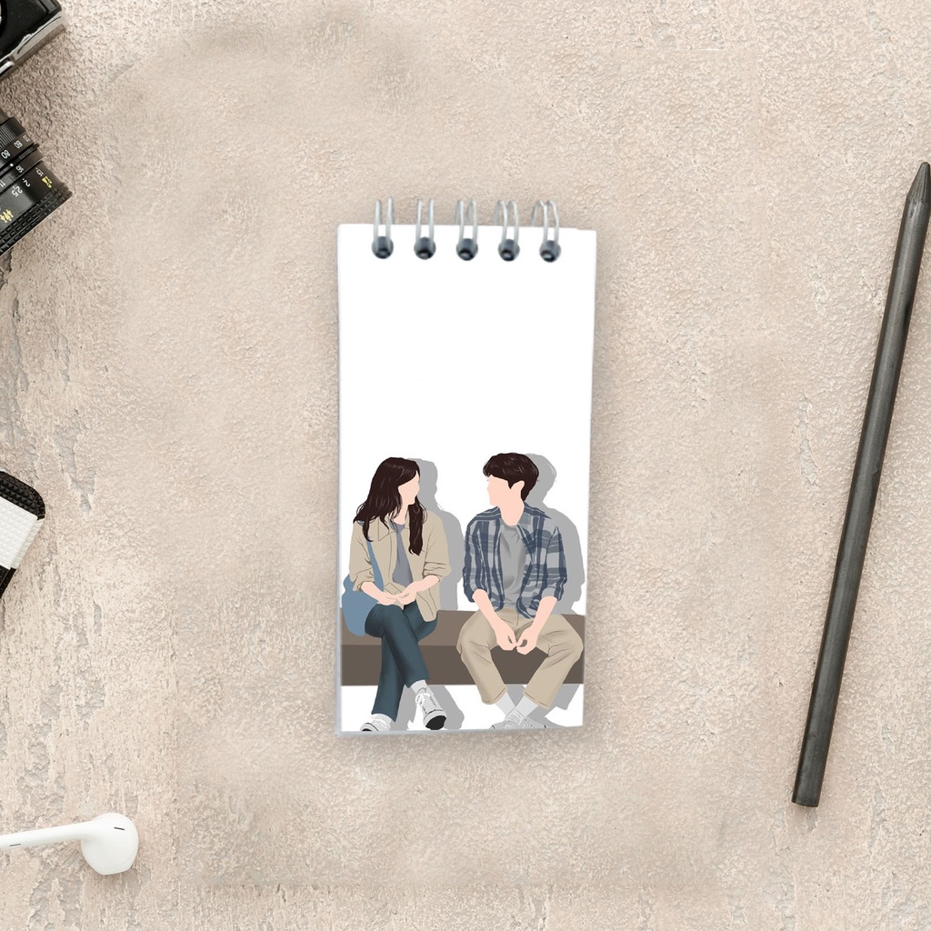 Jual Note Book Spiral Mini (5 x 10.5 cm) Edisi Gambar Couple / Buku ...