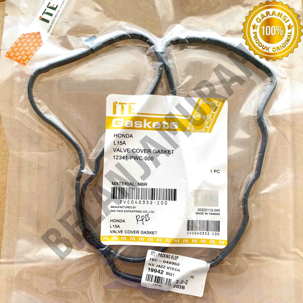 Jual Packing Karet Tutup Klep / Cylinder Head Cover Gasket Honda Jazz / City Vtec v-tec 12341 ...